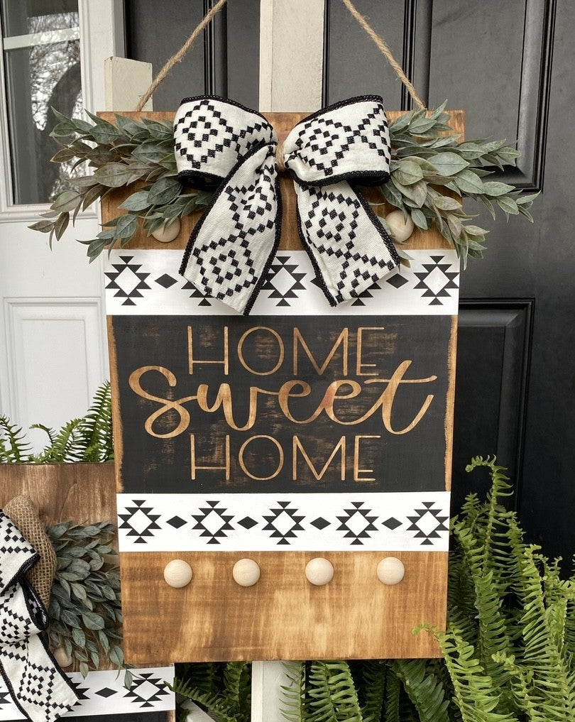Aztec Door Home Sweet Home Porch Leaner/Door Hanger Set – Country Girl ...
